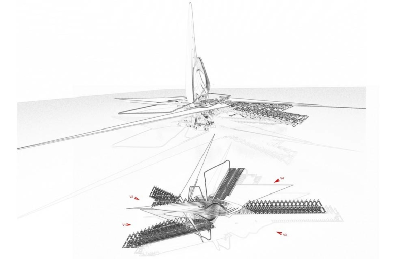 Revolving Sail Bridge by Margot Krasojević Architects - Design Raid