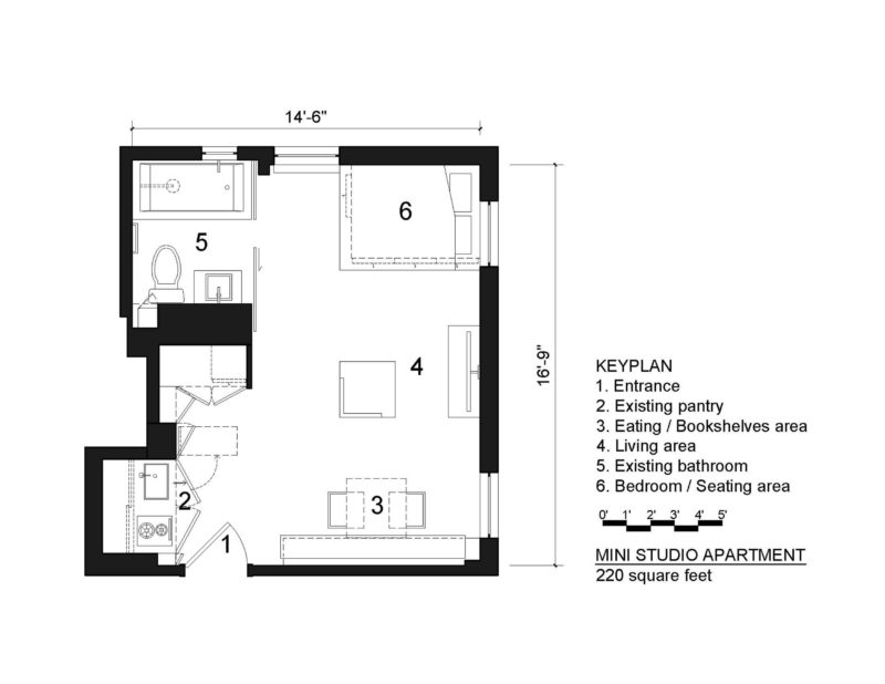 Park Avenue Mini Studio - a redesigned 220-square-foot space in New ...